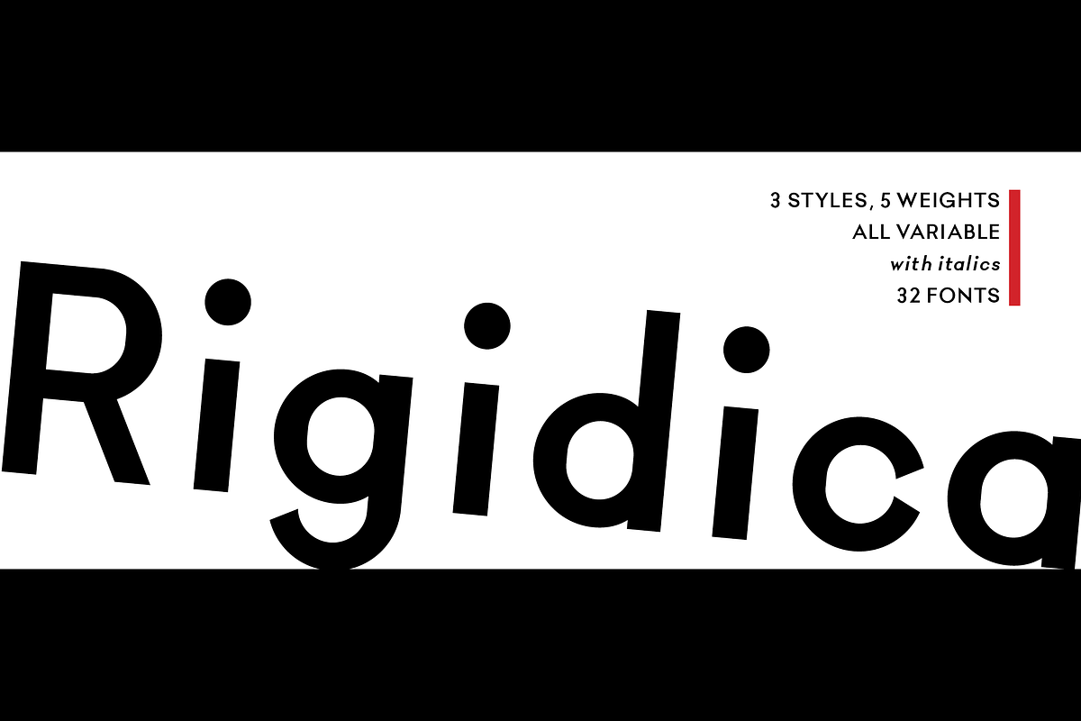 Rigidica, Variable Type Family, a Font by GraphOType