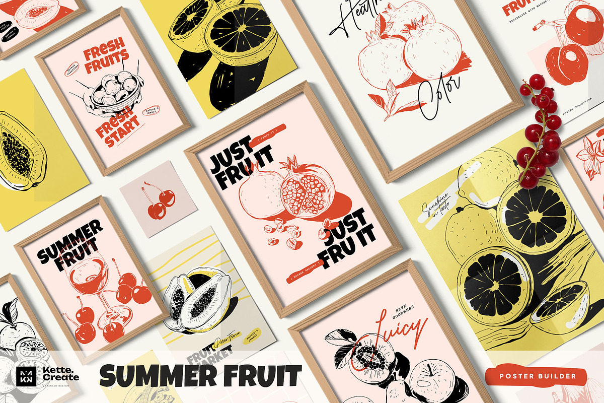 Summer Fruits Poster Builder