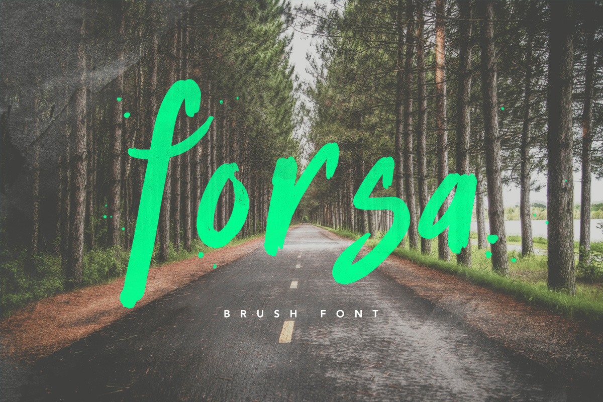 Forsa, a Script Font by vuuuds