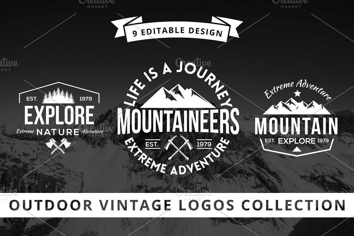 Outdoor Vintage Logo Collection, a Branding & Logo Template by TSRY