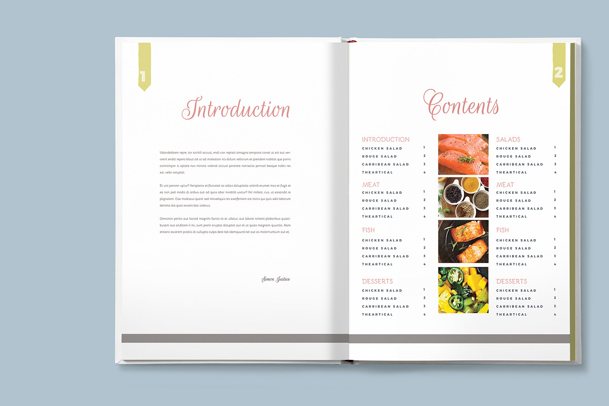 Recipe Book-Magazine Template, a Magazine Template by Graphic House ...