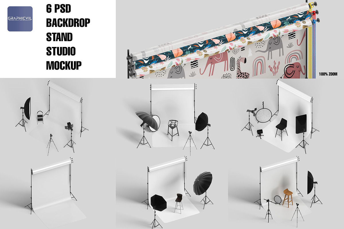 Backdrop Stand studio mockup