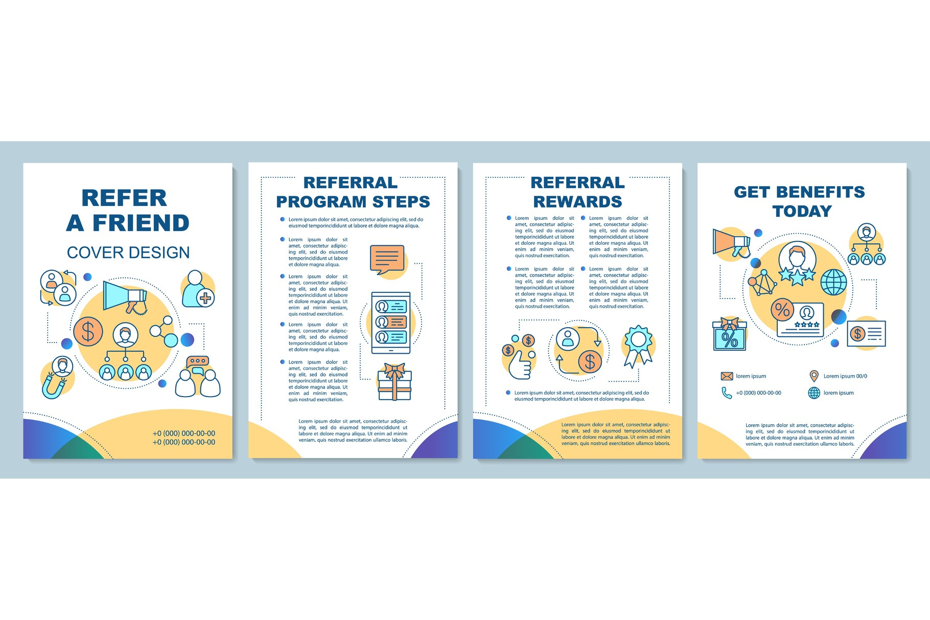 Refer a friend cover design brochure, a Brochure Template by IMG Visuals