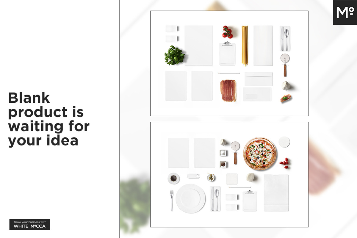 Italian Restaurant Identity Mock-up, a Books & Magazine Mockup by Mocca ...