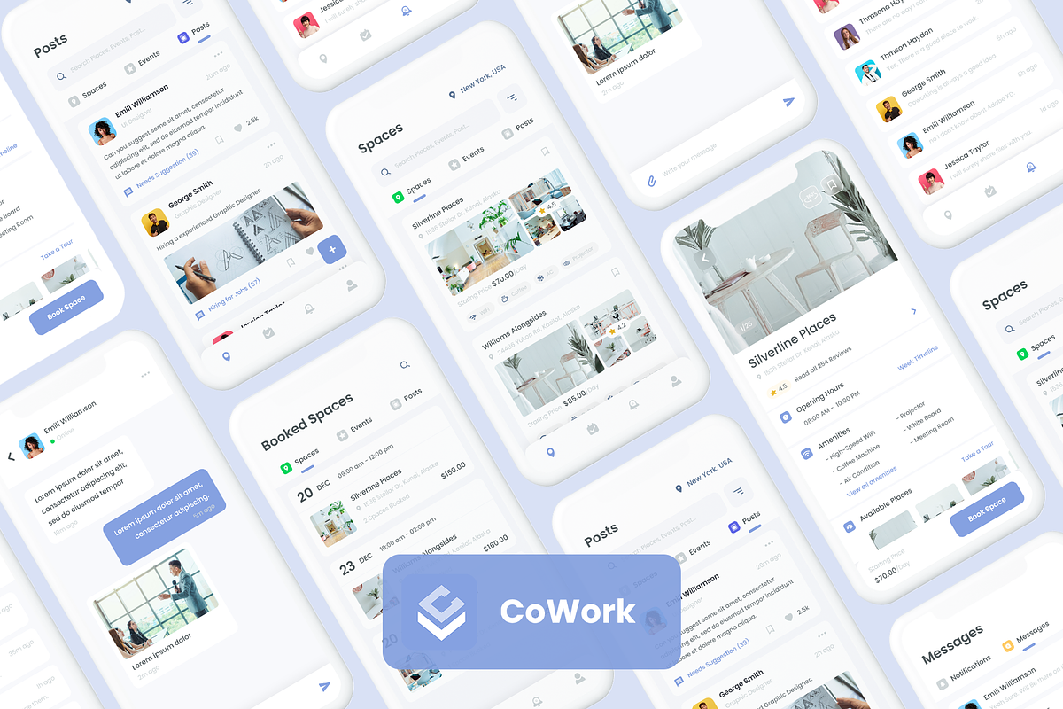 CoWorking Space Booking App | Cowork | Creative Market