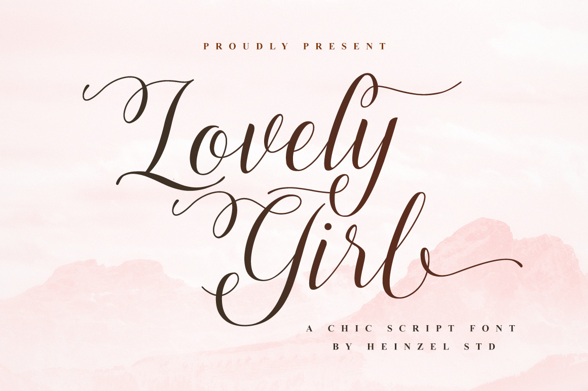 Lovely Girl - A Chic Script | Creative Market