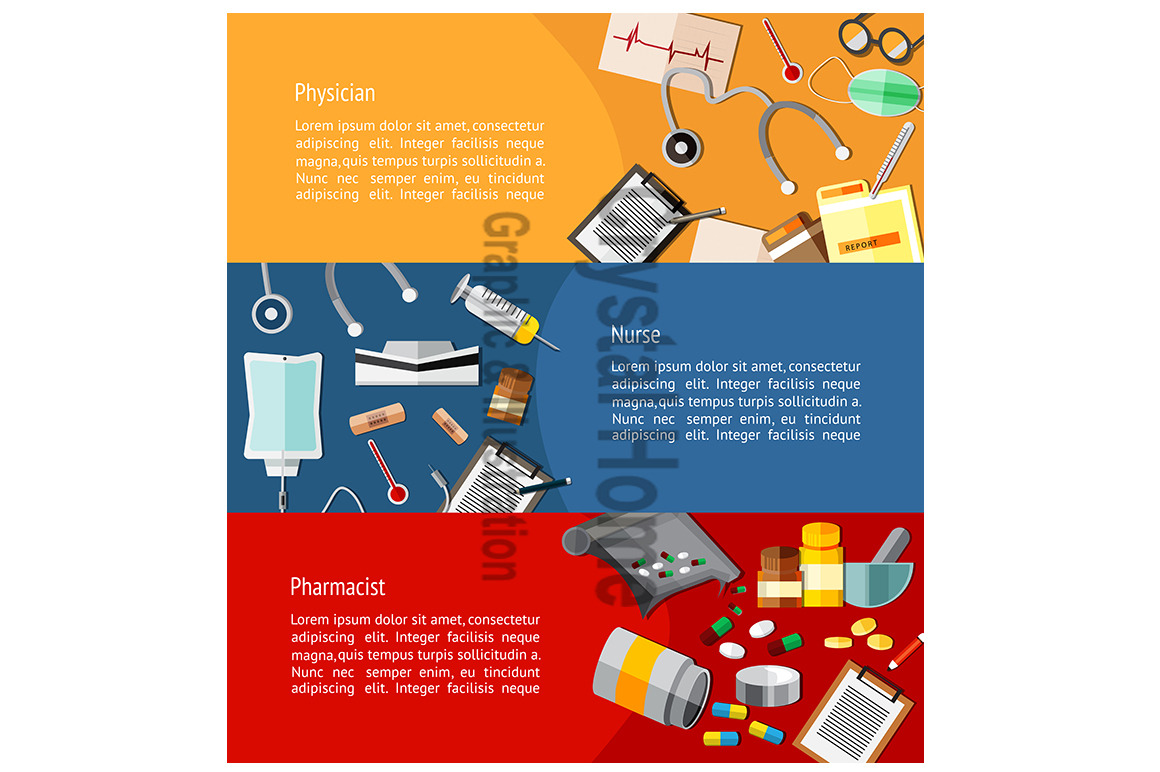 Medical health profession banner 1, an Education Illustration by Crytal ...
