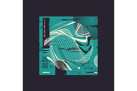 Digital geometric vector, a Texture Illustration by rikkyal