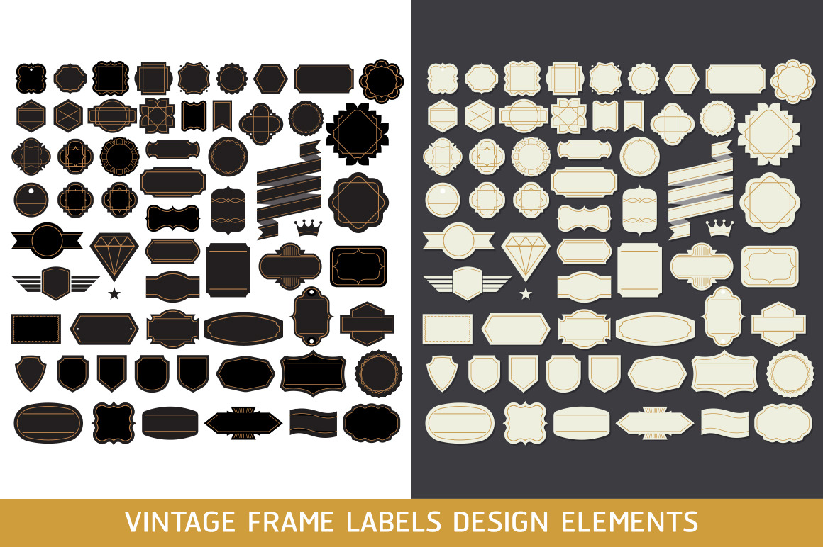 Retro Vintage Frame Labels Design., an Object Graphic by Graphixmania