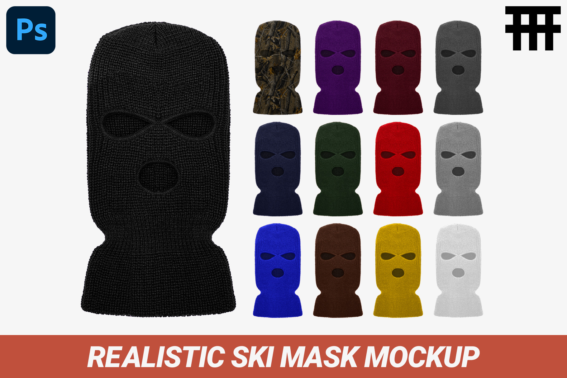 Realistic Ski Mask Mockup, a Product Mockup by GFXWRLD