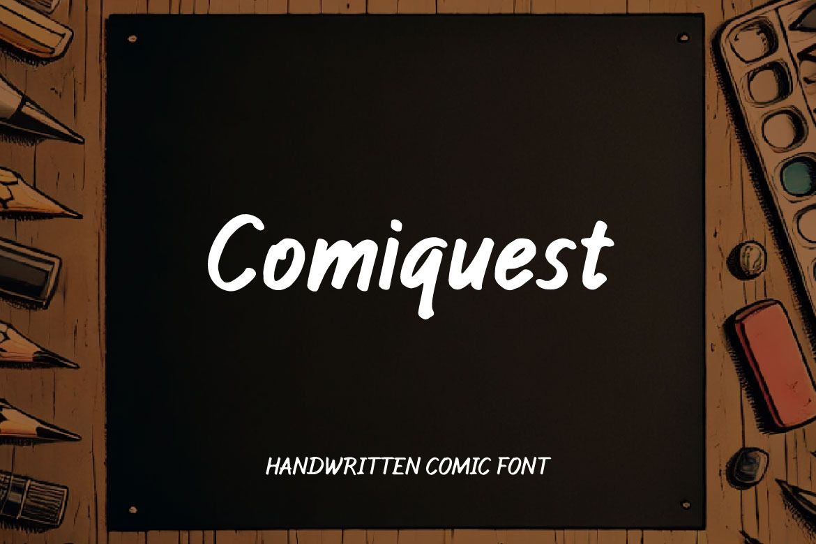 Comiquest - Handwritten Comic Font, a Handwriting Font by Mightyfire