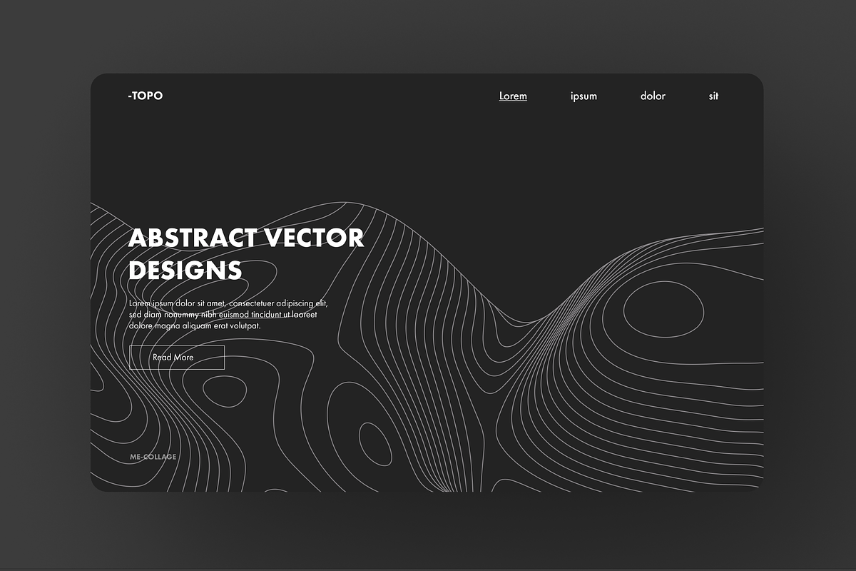 TOPO - Abstract Vector Designs, an Object Graphic by ME_COLLAGE