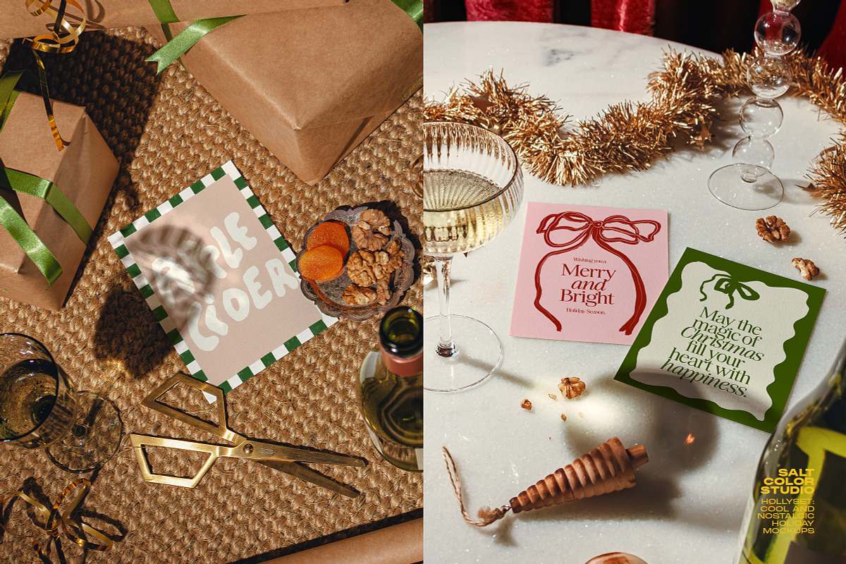 Hollyset - 25 Holiday Mockups, a Product Mockup by Salt Color Studio