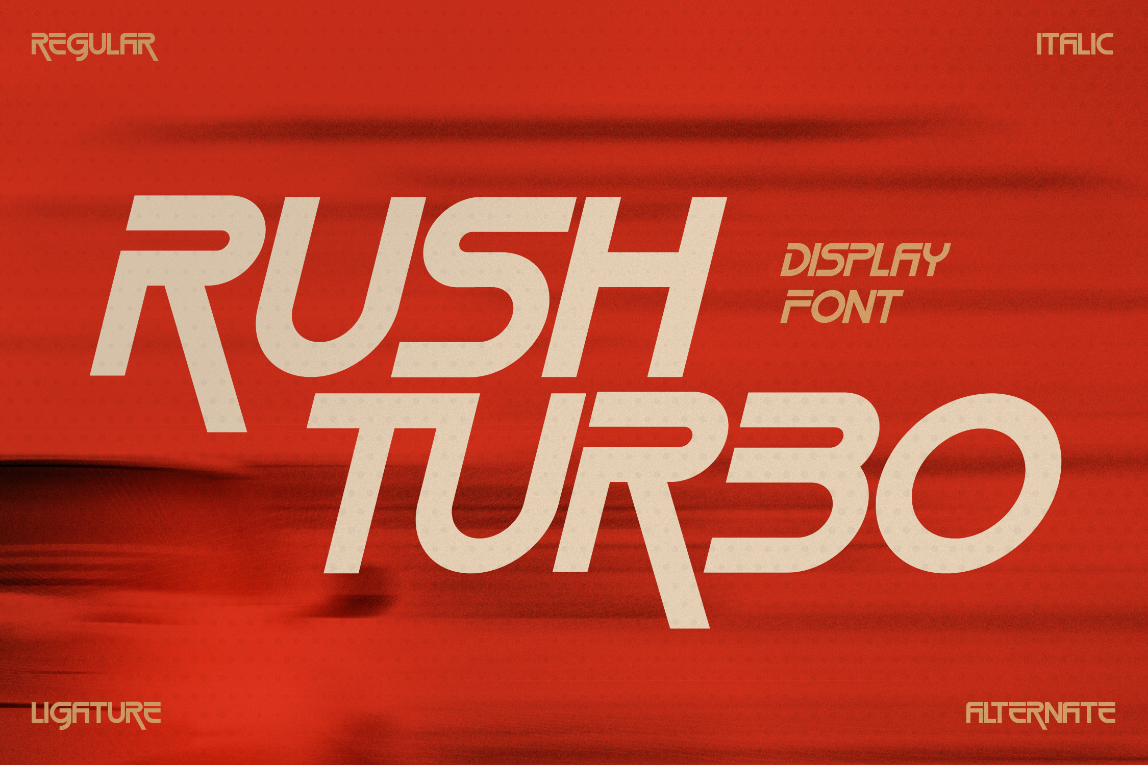Rush Turbo Display Font, a Sans Serif Font by Storytype Studio