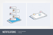 Mobile phone with notifications, a Technology Illustration by Good ...