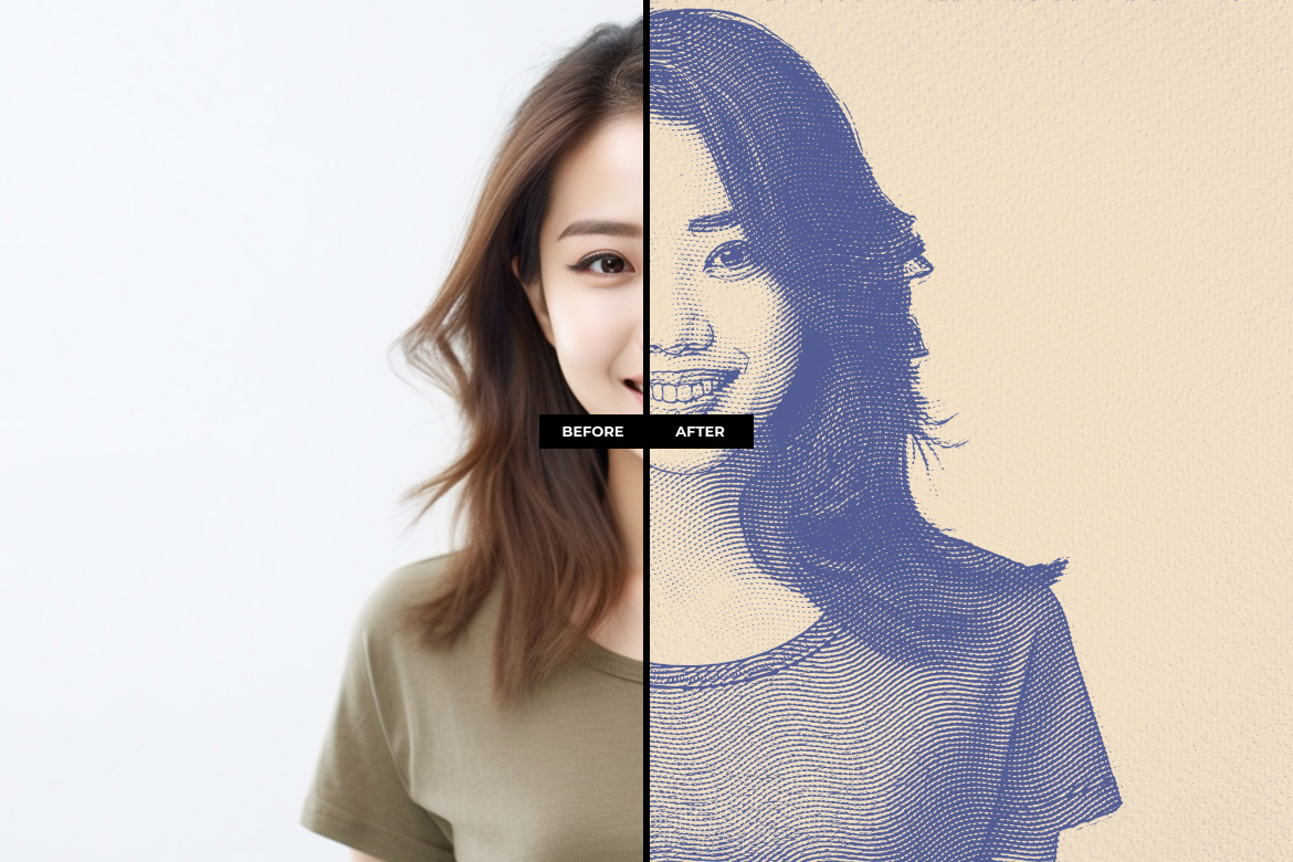 Blue Engrave Photo Effect, a Layer Style Add-On by iDoodle Studio