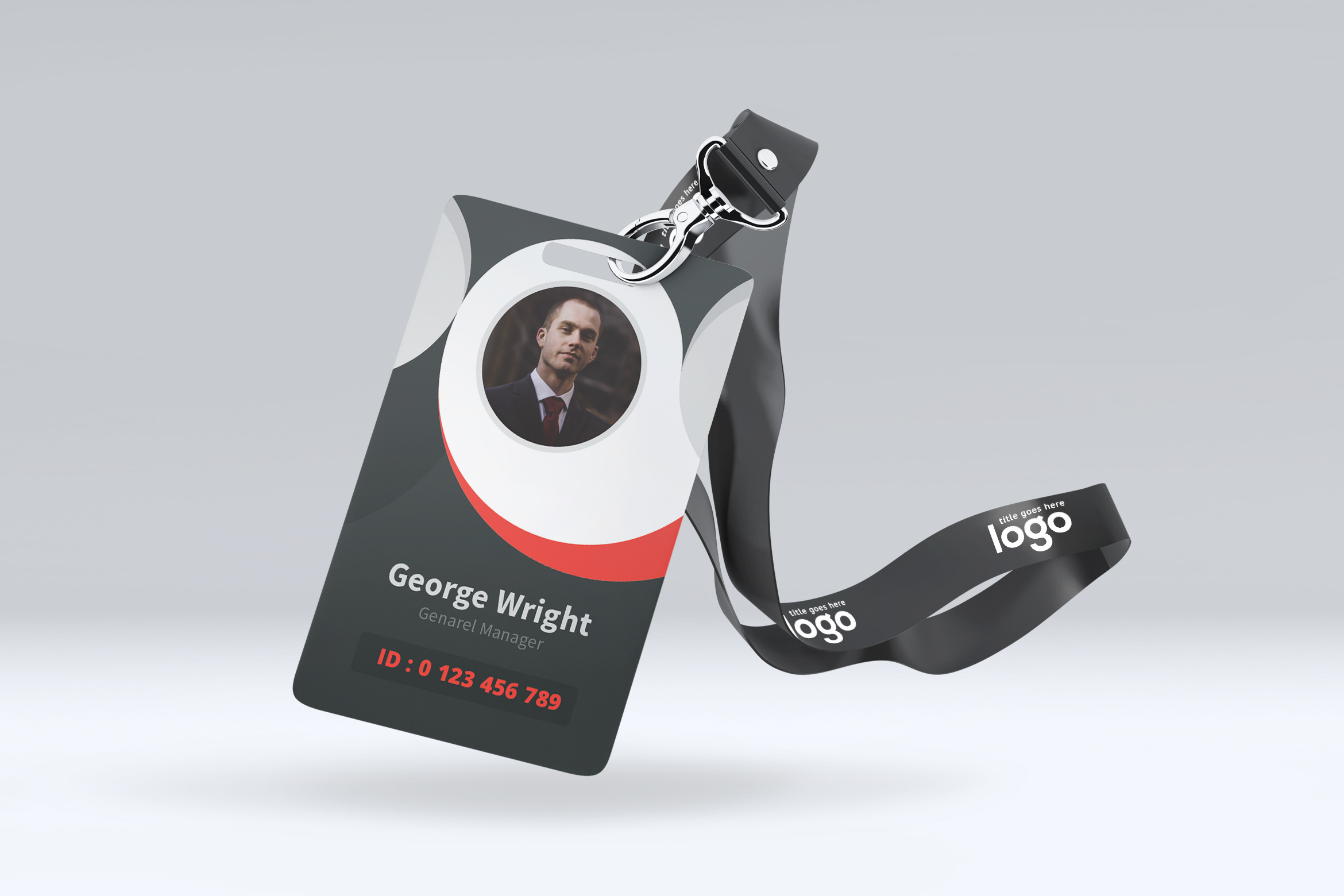 Black Circle Id Card Design, a Stationery Template by ZAAS