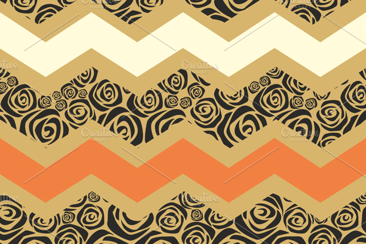 11 zigzag patterns in art deco style