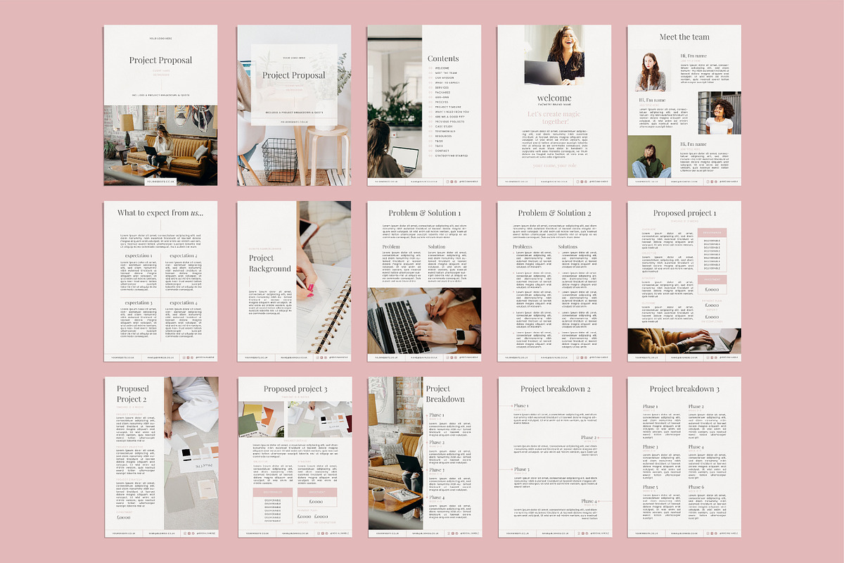 Project Proposal Canva Template, a Brochure Template by Templatez.Co