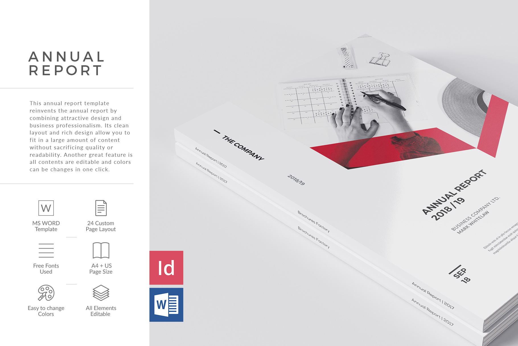 Minimal Annual Report Template [ DOC ]