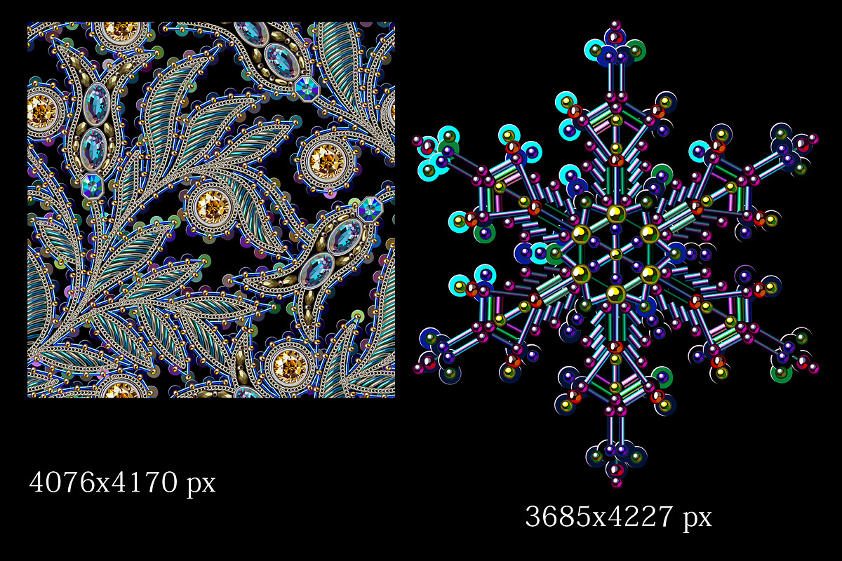 Big set of vector sequins patterns