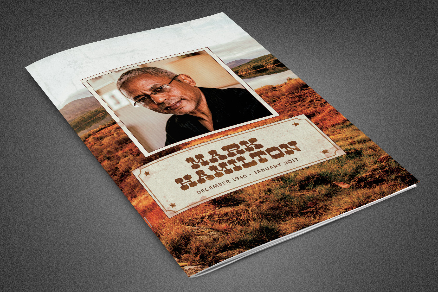Countryside Funeral Program Template, a Brochure Template by loswl