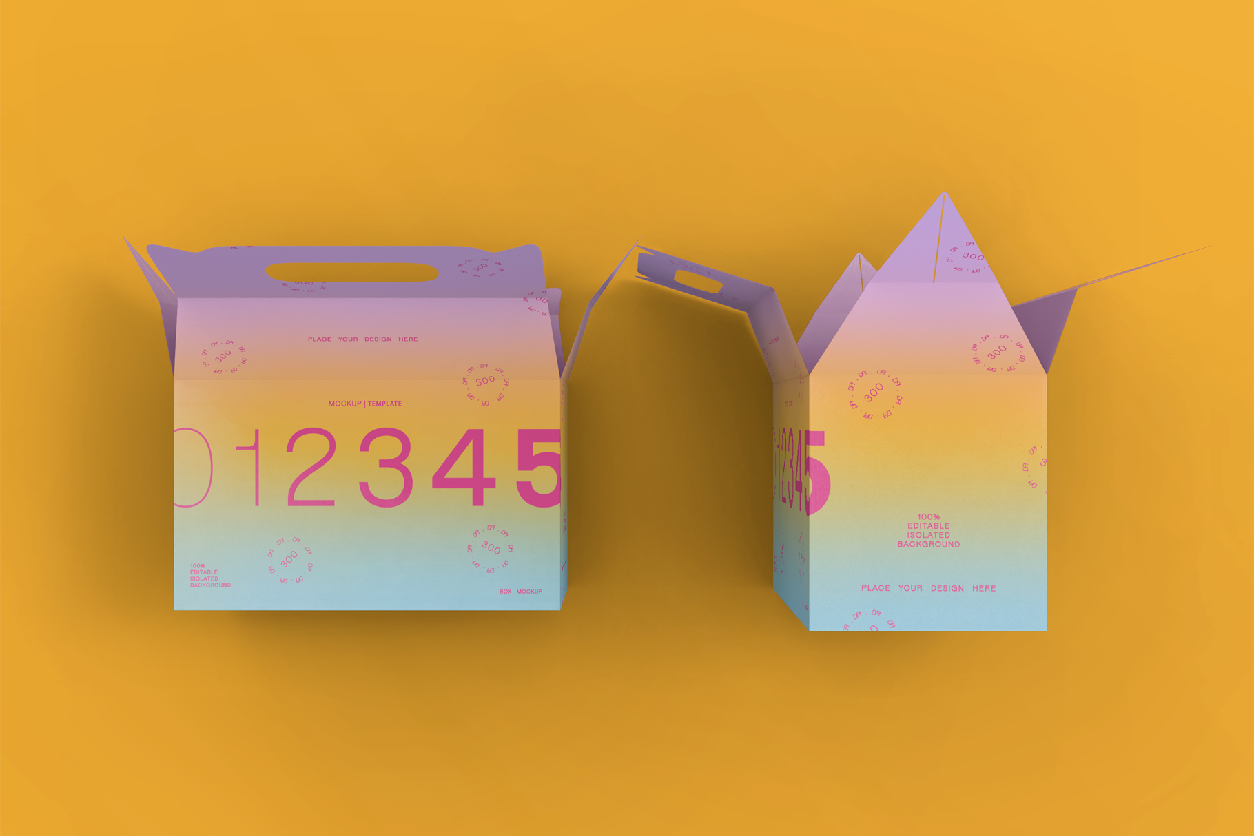3d Views TakeAway Pastry Box Mockup, a Cups & Container Mockup by The ...