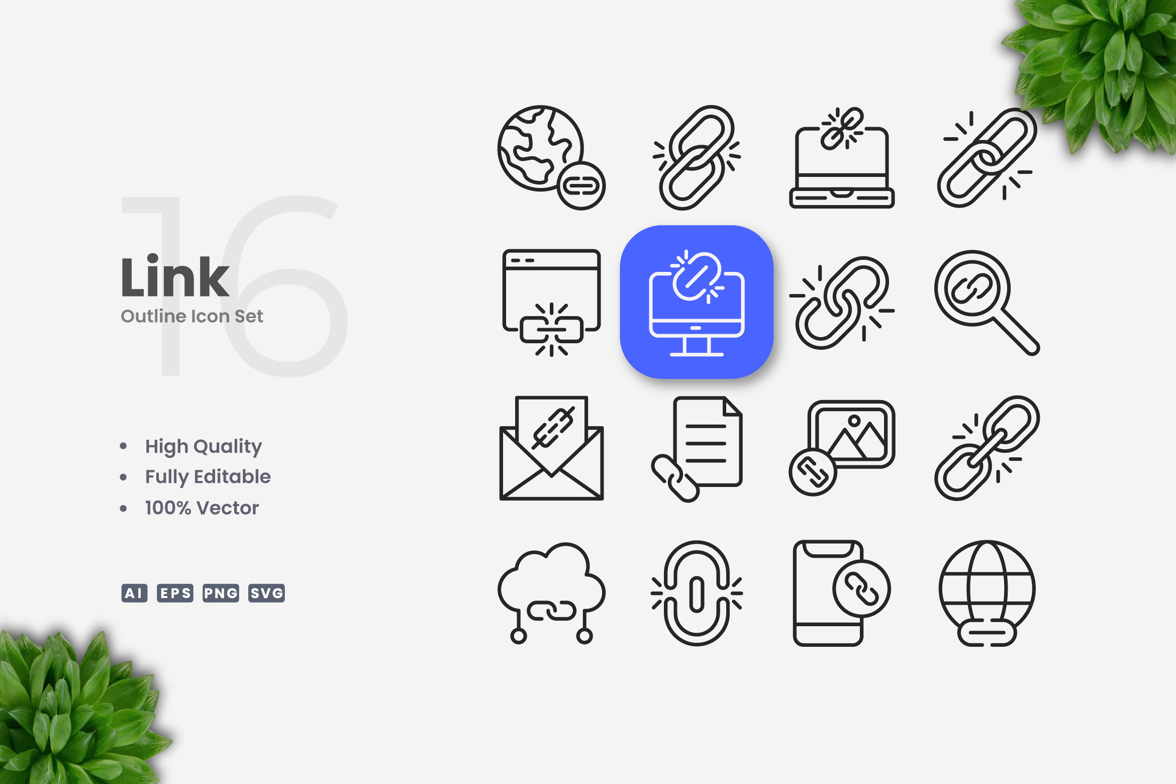 Link Outline Icons