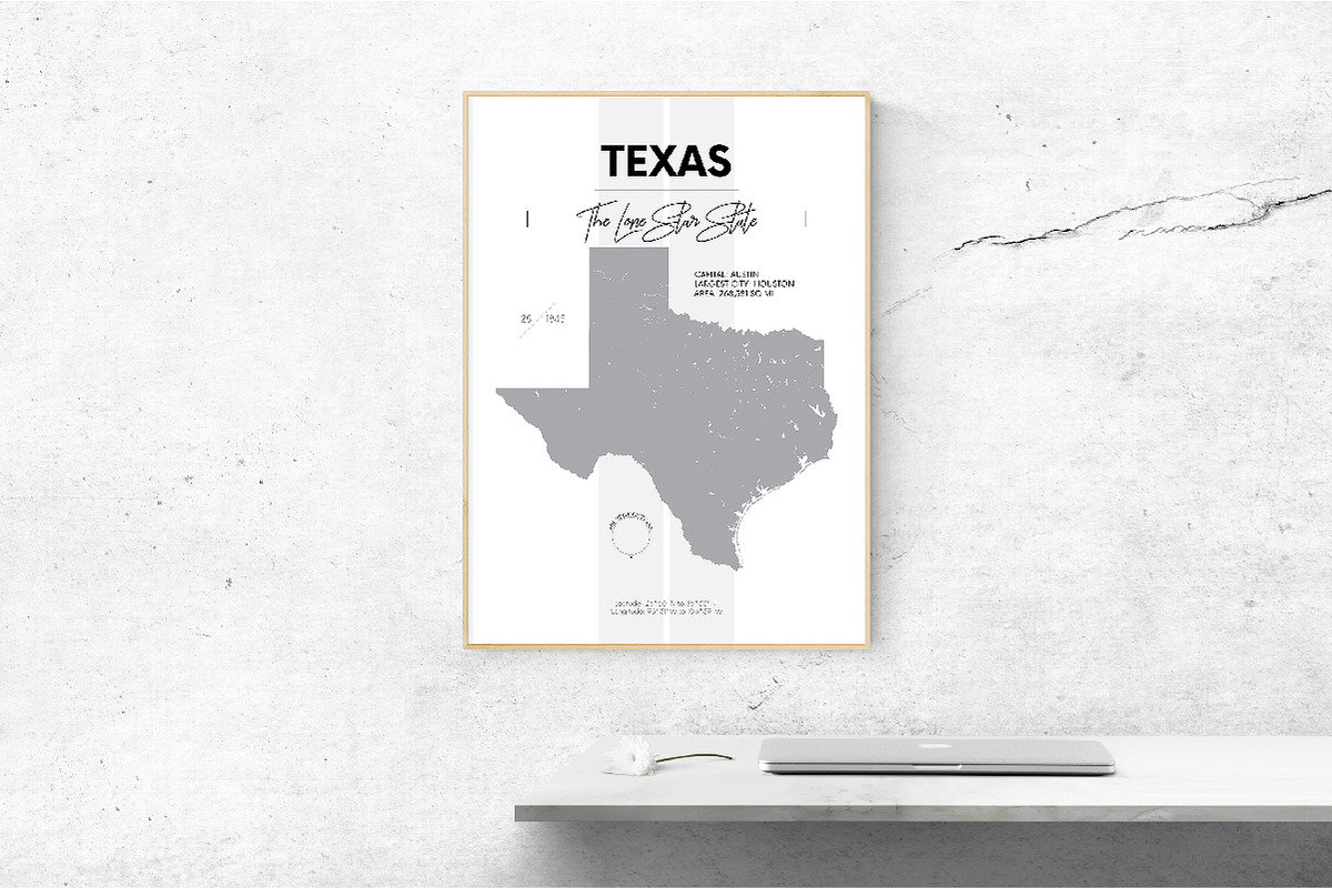 U.S. State Maps | Poster set 2, an Illustration by MaximGertsen