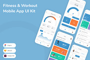 Fitness & Workout Mobile App UI Kit, an UI Kit Template by Betush