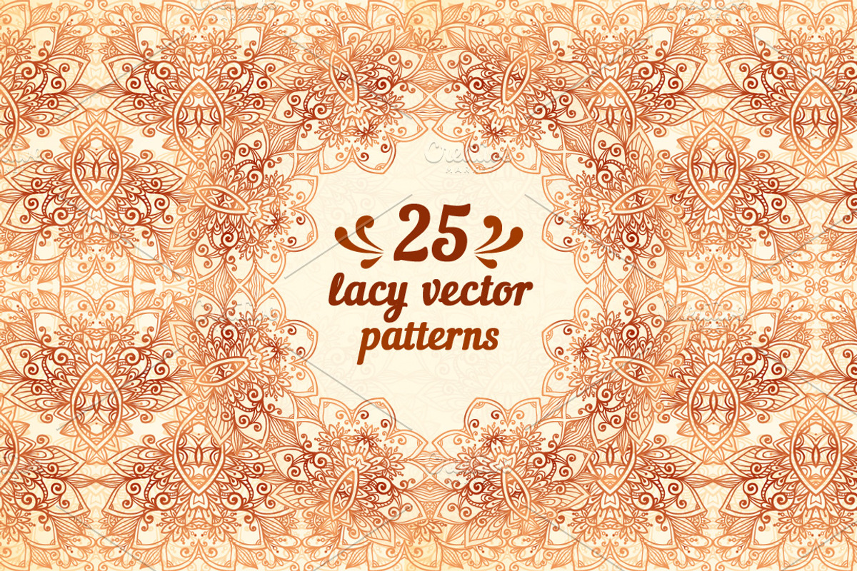 25 wonderful vintage vector patterns, a Pattern Graphic by Art of Sun