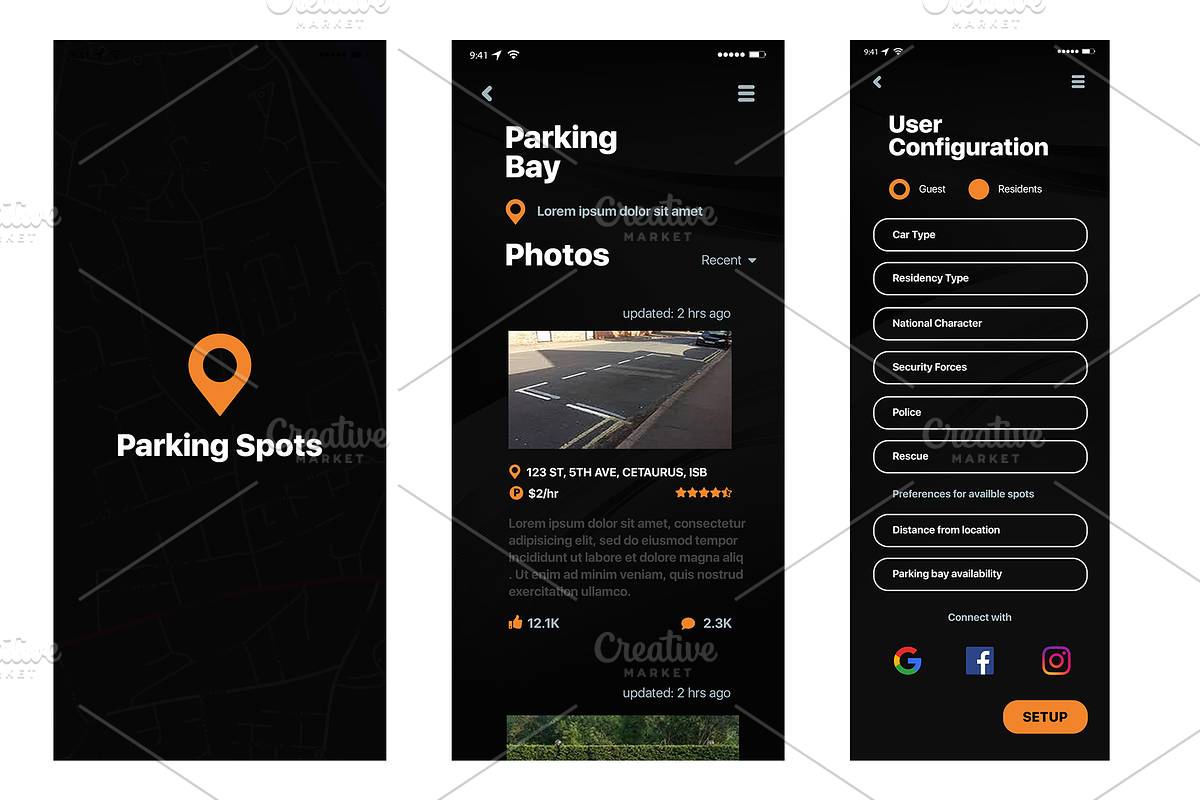 Parking Mobile App Template