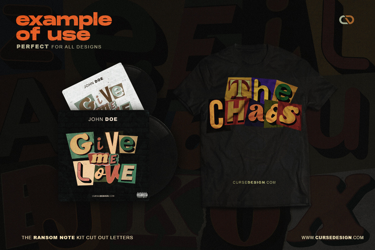 Ransom Note - 300+ Cut Out Letters, a Background Graphic by Cursedesign