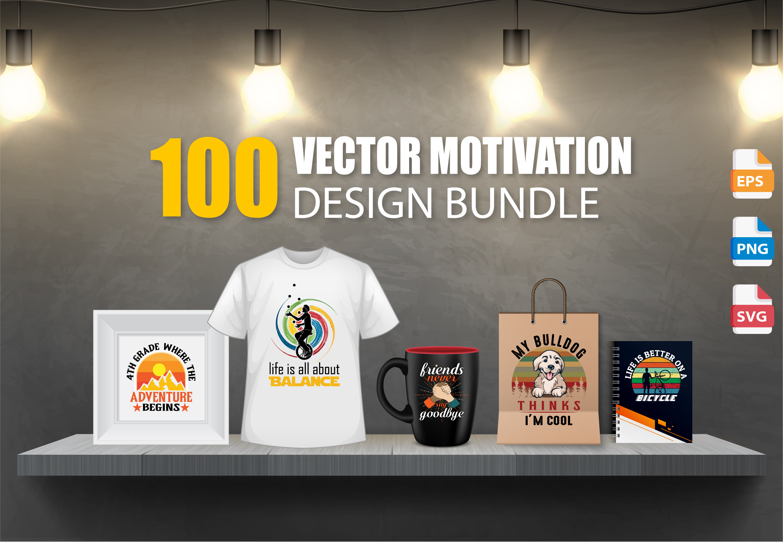 100 Vector Motivation Design Vol 1, a Texture Illustration by Blue ...