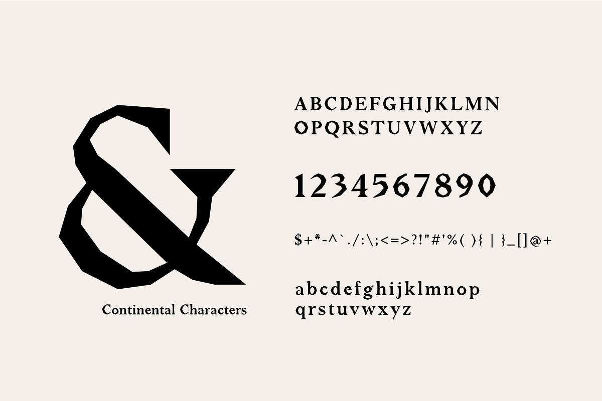 Continental - Sharp Serif, a Serif Font by HipFonts