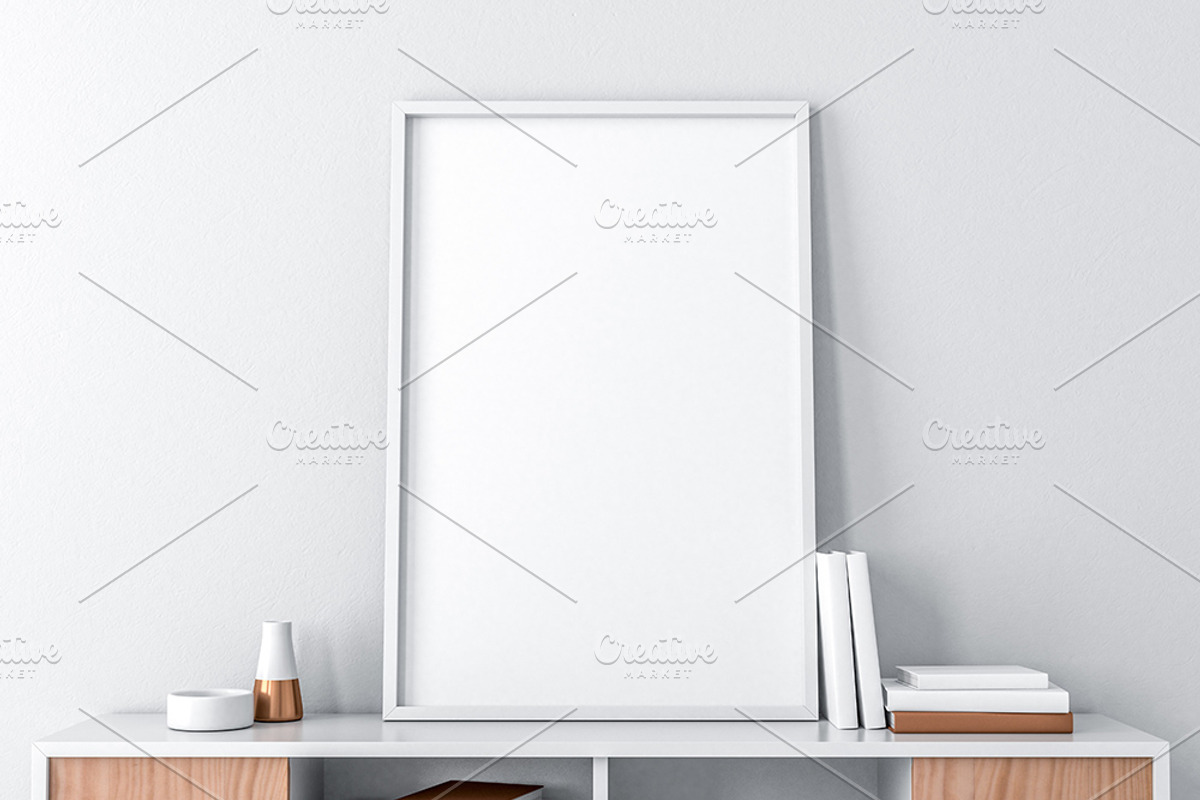 Poster Frame PSD Mockup, a Print Template by GreatFruit