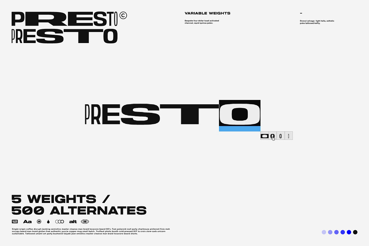 Presto, a Sans Serif Font by TypeJuice™