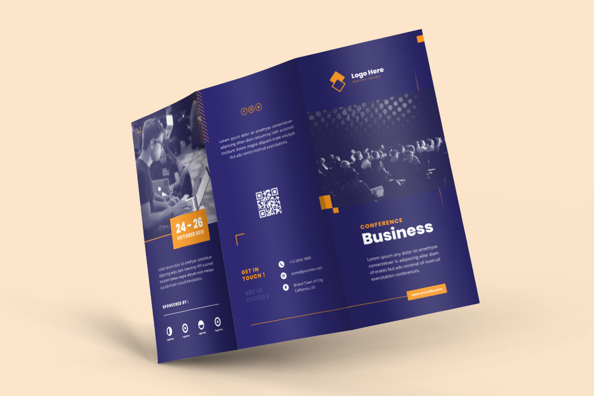 Business Conference Trifold Brochure, a Brochure Template by Rahardi ...