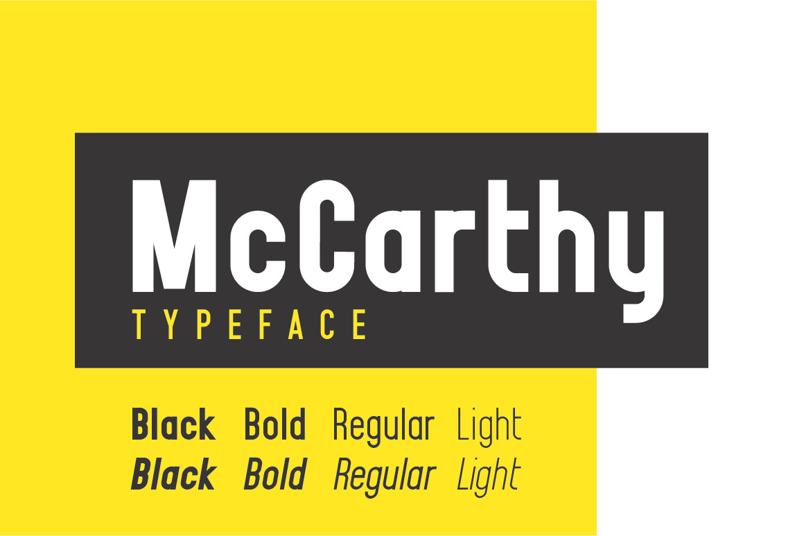 McCarthy Typeface - EIGHT Styles, a Sans Serif Font by McWhorter ...