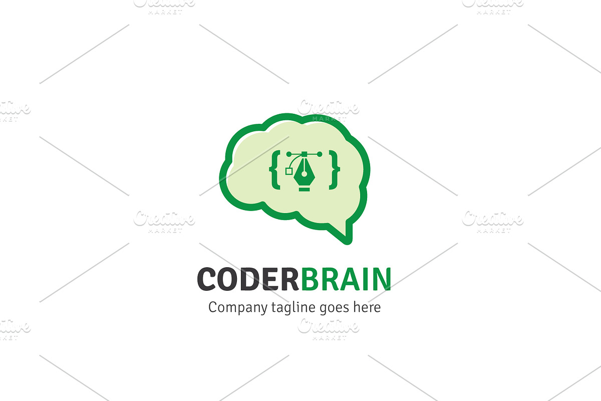 Coder Brain Logo, a Branding & Logo Template by XpertgraphicD