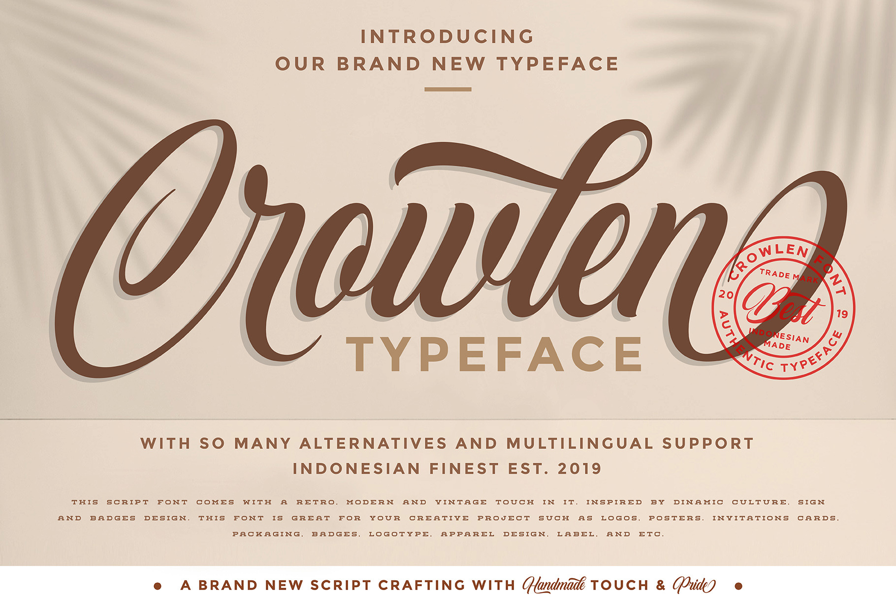 Crowlen Script, a Script Font by ngene