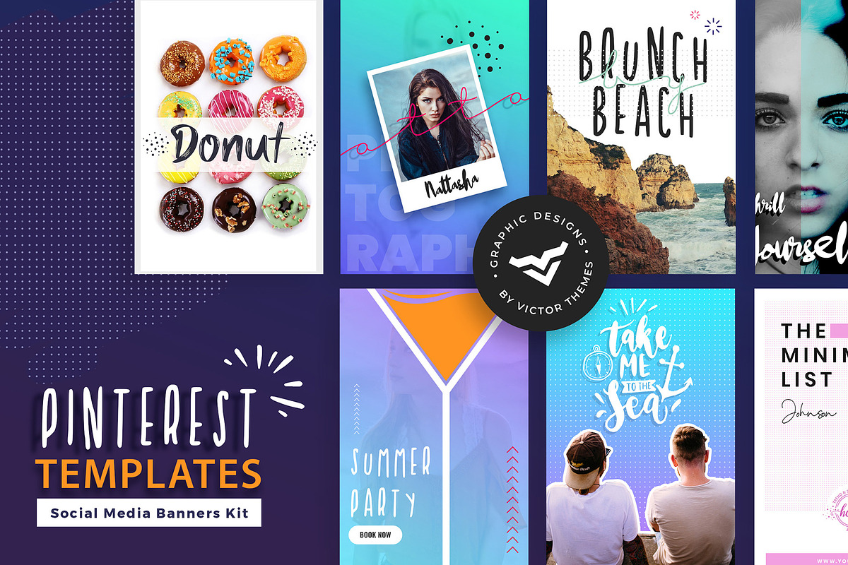 Modern Pinterest Post Template, a Social Media Template by VictorThemes