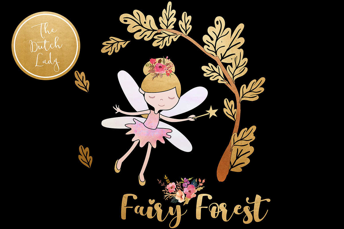 Enchanted Fairy Forest Clipart Set, an Animal Illustration by The Dutch ...