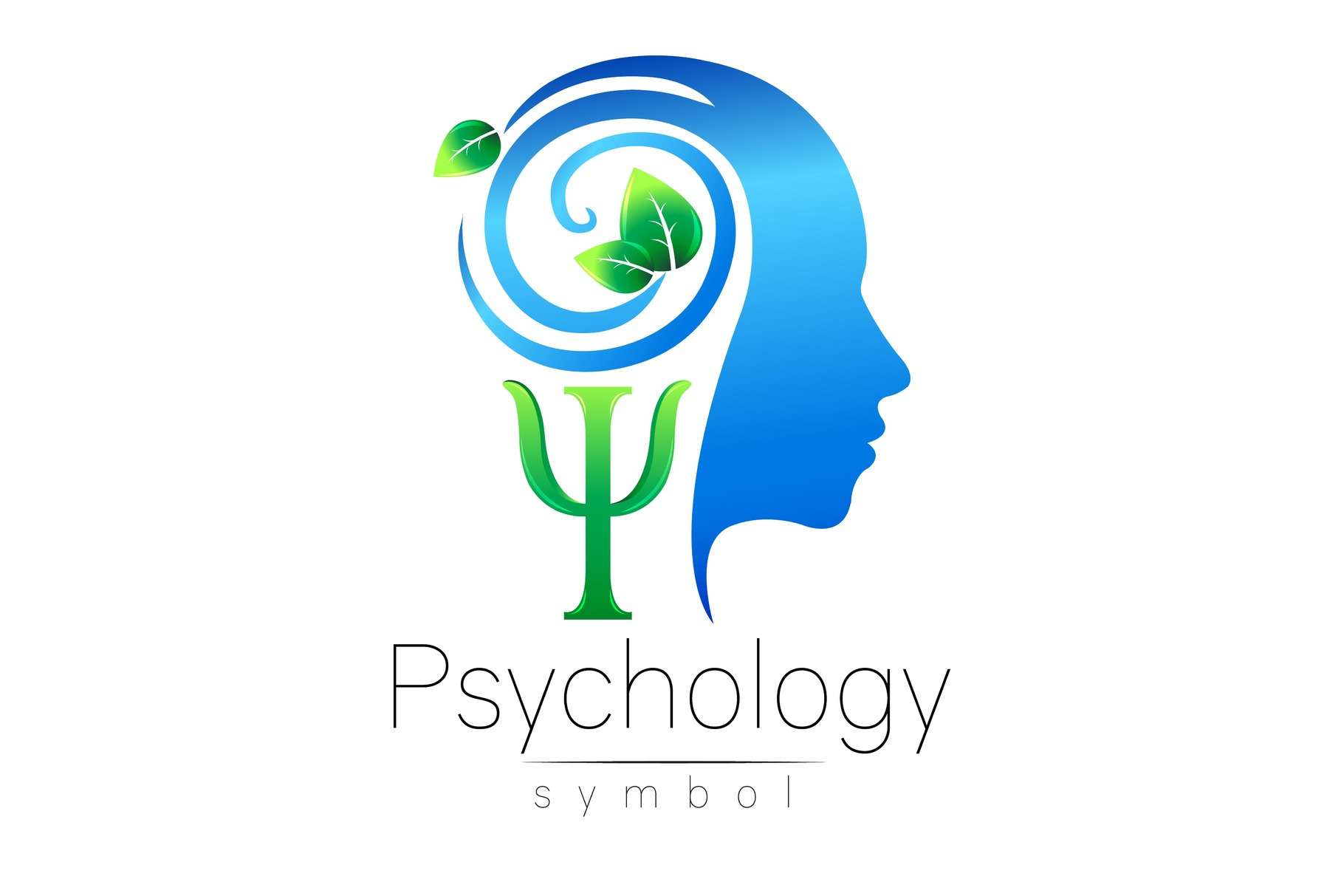 Modern head Logo sign of Psychology, an Education Illustration by Wittmann