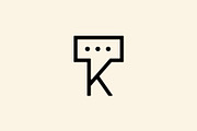 Letter K Chat Logo Template Vector