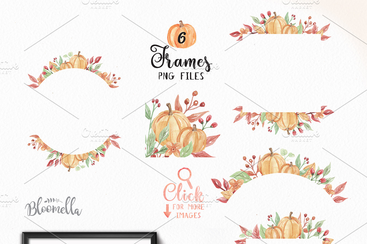 Pumpkin Fall Autumn Package Clip Art, an Illustration by Bloomella