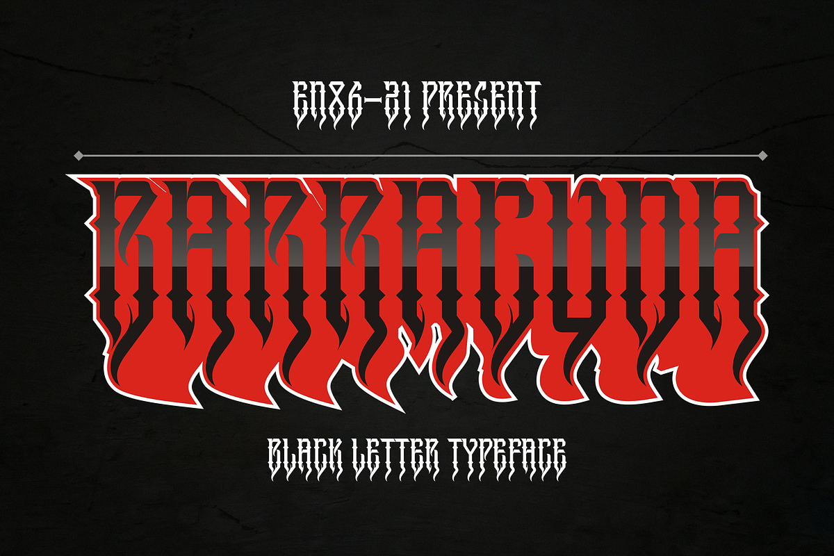 BARRACUDA TYPEFACE, a Blackletter Font by EN86-21