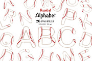 Baseball Alphabet Letters Clipart. | Sports Illustrations ~ Creative Market
