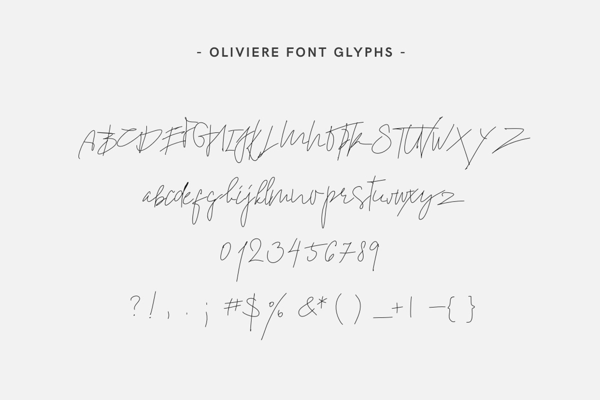 Oliviere Handwritten Font Script, a Script Font by Goashape Studio