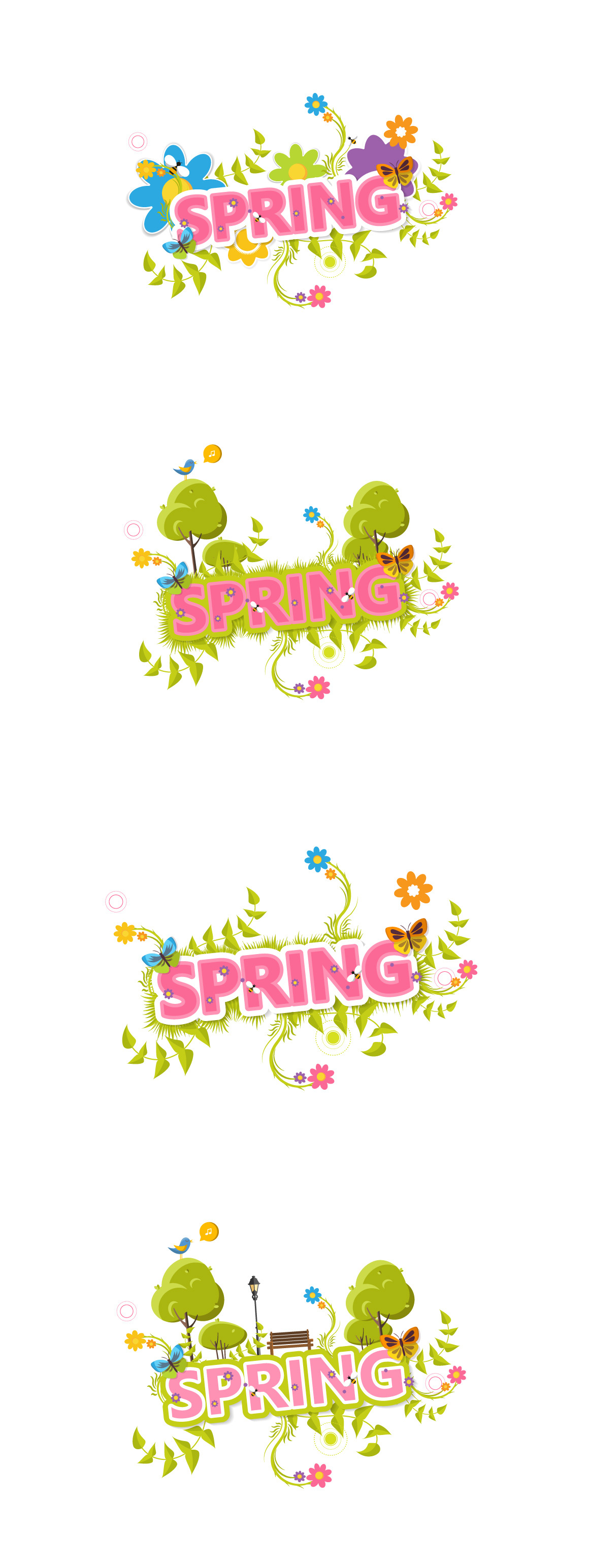 Collection of Spring Vector Design, a Background Graphic by Droidworker